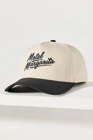 MOTEL MARGARITA Baseball Cap - Bone/black