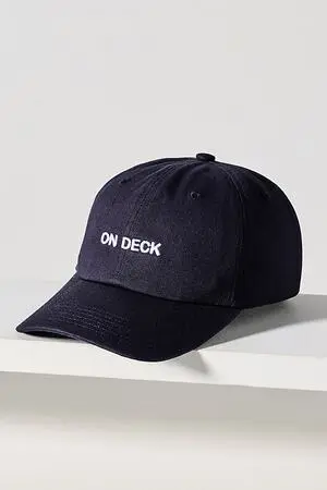 Intentionally Blank On Deck Baseball Cap - Navy