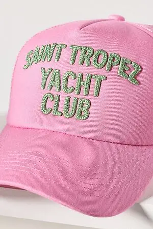 WORN/WEST Saint Barths Regata Club Patch Trucker Hat - Pink