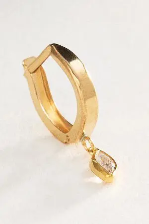 SET & STONES 14k -filled Cubic Zirconia Hoop Earrings