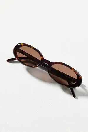 HEAVEN MAYHEM Esme Slim Oval Sunglasses - Tortoise