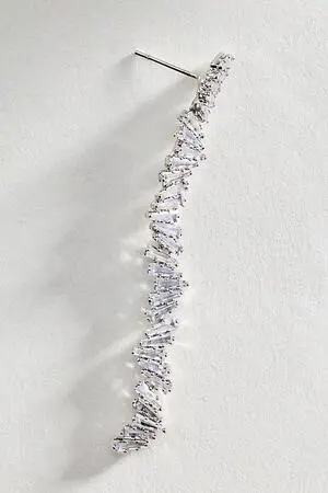 Anthropologie Rawbar Mixed Crystal Drop Earrings