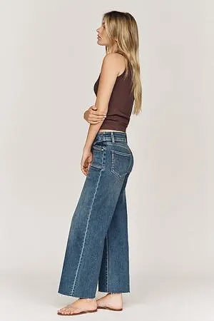 Paige Anessa High-rise Crop Wide Leg Jeans
