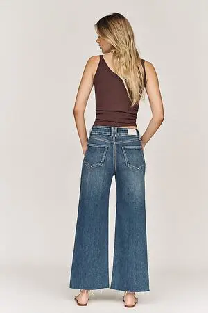 Paige Anessa High-rise Crop Wide Leg Jeans