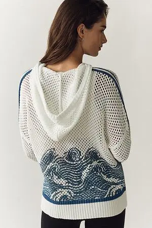 DAILY PRACTICE Cotton Open Knit Hoodie
