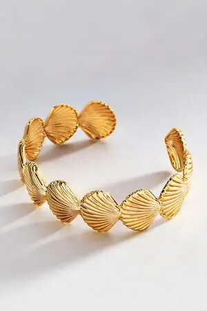 Anthropologie Metal Cuff Bracelet - Shell