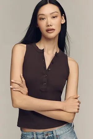 Sanctuary Friday Rib Tank Top - Brown
