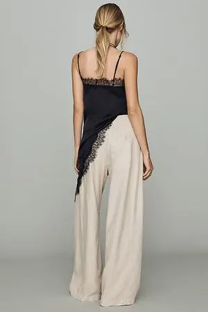PILCRO Reese Smocked Full-length Barrel-leg Pants
