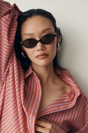 I-SEA Mini Oval Sunglasses - Black/smoke