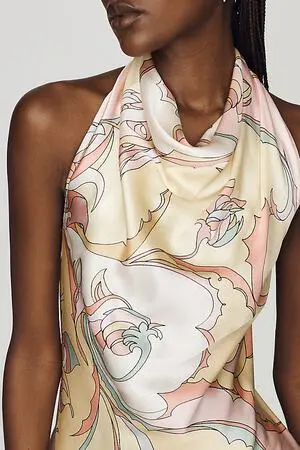 Maeve Silken Cowl Neck Sleeveless Top