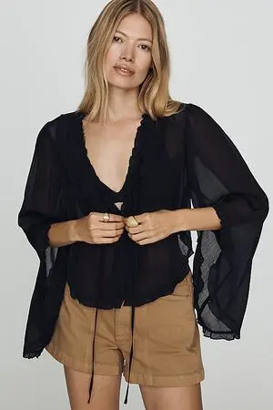 Anthropologie Mariana Tie-front Blouse