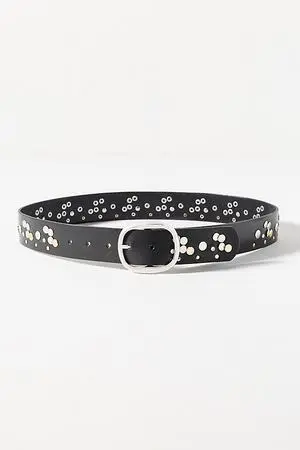 Anthropologie Cluster Studded Leather Belt