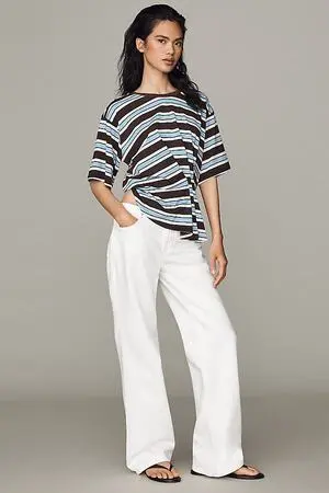 PILCRO Pleated Waist T-shirt