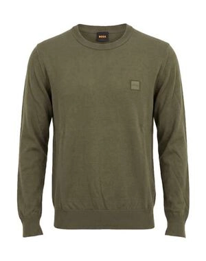 BOSS Cotton Cashmere Crewneck Sweater - Green