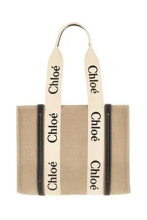 Chloé Tote Bag With Logo Detail - Multicolor