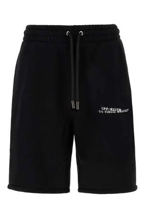 Off-White Printed Cotton Sweatshorts