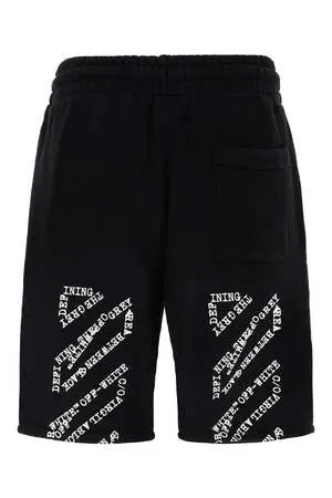 Off-White Printed Cotton Sweatshorts