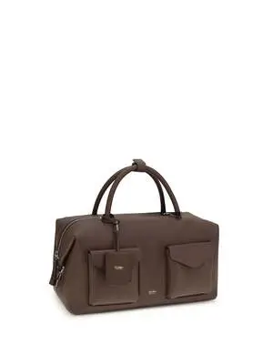 Max Mara Holdall Cargo Leather Handbag - Brown