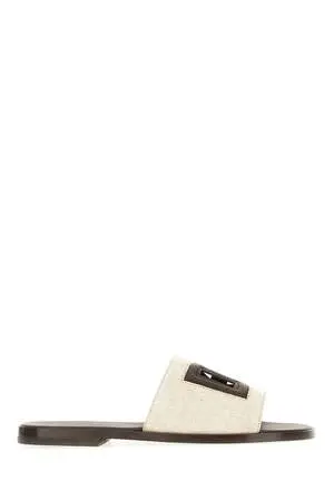 Dolce & Gabbana Slip-on Sandals With Logo Detail - Multicolor