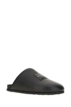 Givenchy Black Leather Slippers - Multicolor
