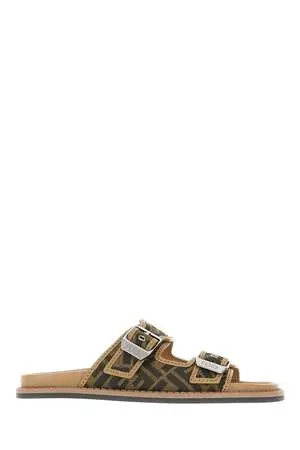 Fendi Slides With Buckles - Multicolor