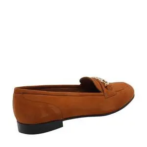 FERRAGAMO Gancini Ornament Suede Loafers - Brown