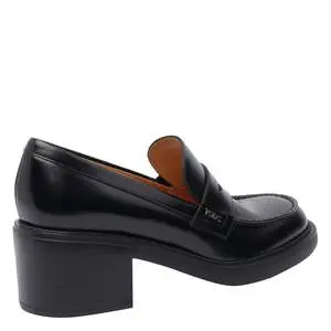 TOD'S Leather Block Heel Pump Loafers