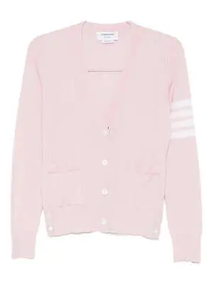 Thom Browne Striped V-neck Cardigan With Pockets - Multicolor
