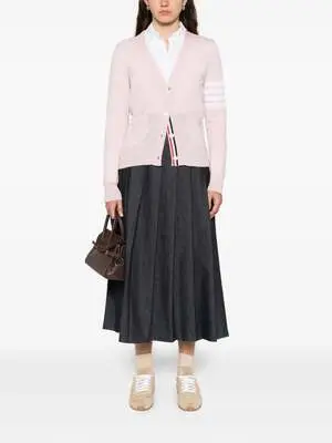 Thom Browne Striped V-neck Cardigan With Pockets - Multicolor