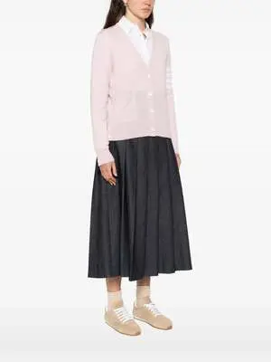 Thom Browne Striped V-neck Cardigan With Pockets - Multicolor