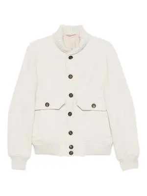 Eleventy Buttoned Jacket In Beige Wool Blend
