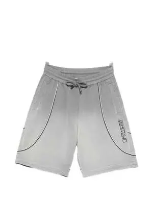 Off-White Track Shorts With Logo Detail - Gray