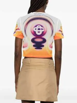 Casablanca Graphic Print Cropped T-shirt