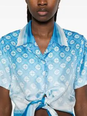 Casablanca Diamond Monogram Tie Shirt