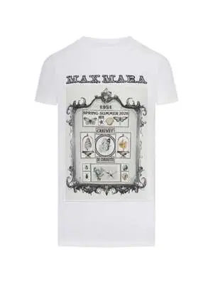 Max Mara Cotton Graphic T-shirt - White