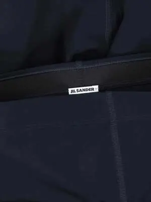JIL SANDER Printed Logo Cycling Shorts - Blue