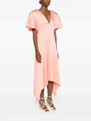 Stella McCartney Asymmetrical V-neck Midi Dress - Multicolor