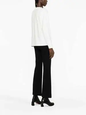 JIL SANDER Cotton Crewneck Sweatshirt With Logo Print - White