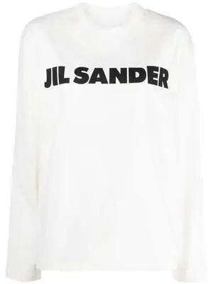 JIL SANDER Cotton Crewneck Sweatshirt With Logo Print