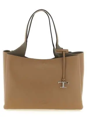 TOD'S Medium T Timeless Shopping Bag - Brown