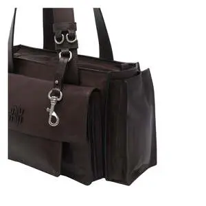 Miu Miu Utilitaire Shopping Bag With Logo - Brown