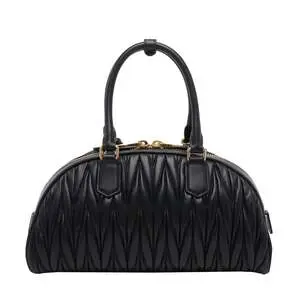 Miu Miu Matelassé Arcadie Shoulder Bag - Black