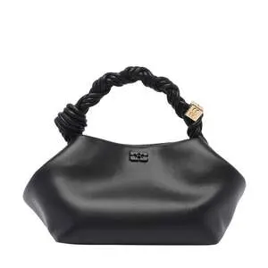 GANNI Small Leather Effect Bag - Black