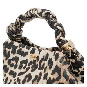 GANNI Bou Small Grained Printed Bag - Brown