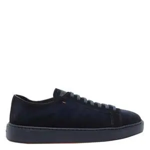 Santoni Suede Lace-up Sneakers - Blue