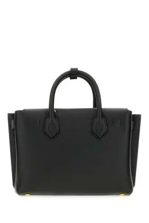 Mcm Black Leather Handheld Bag