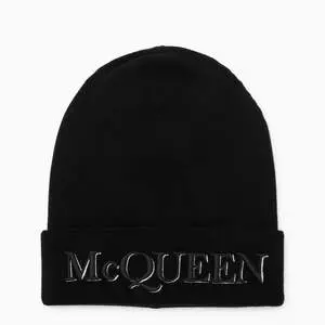 Alexander McQueen Beanie With Logo Detail - Multicolor