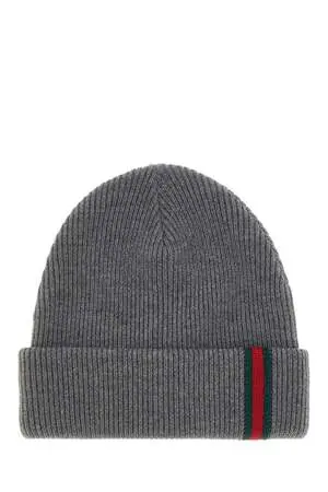 Gucci Beanie Hat With Striped Detail - Multicolor