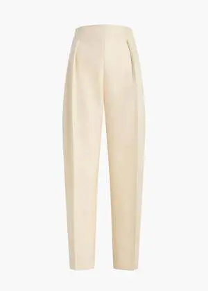 Khaite Somera Pant In Sculptural Cady - Ivory Glow