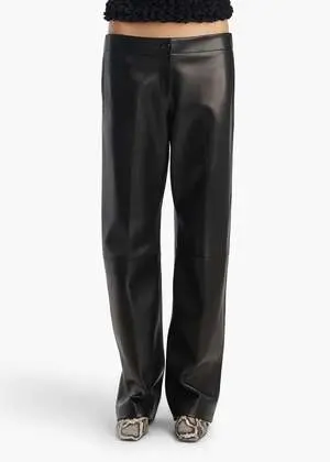 Khaite Mita Leather Trousers - Black